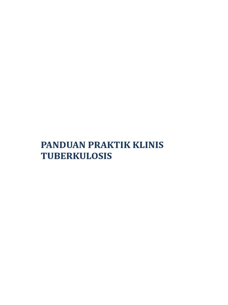 Panduan Praktik Klinik Tuberkulosis | PDF | Pengembangan Diri