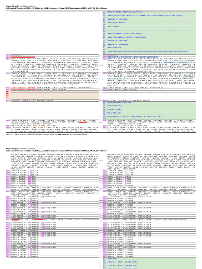 SRLA Diff Report - 03.05.2024 | PDF | Version Control | Software