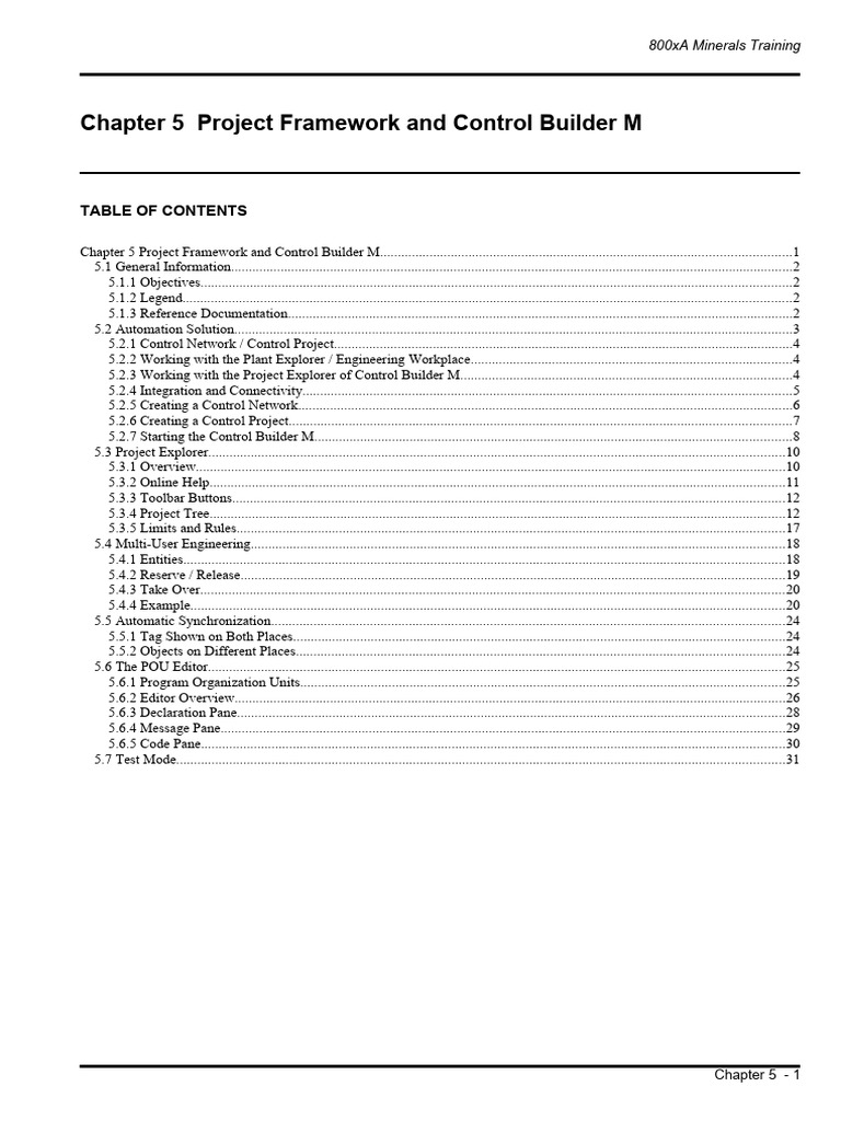 H651-05.1 Project Framework and Control Builder M - RevE | PDF ...