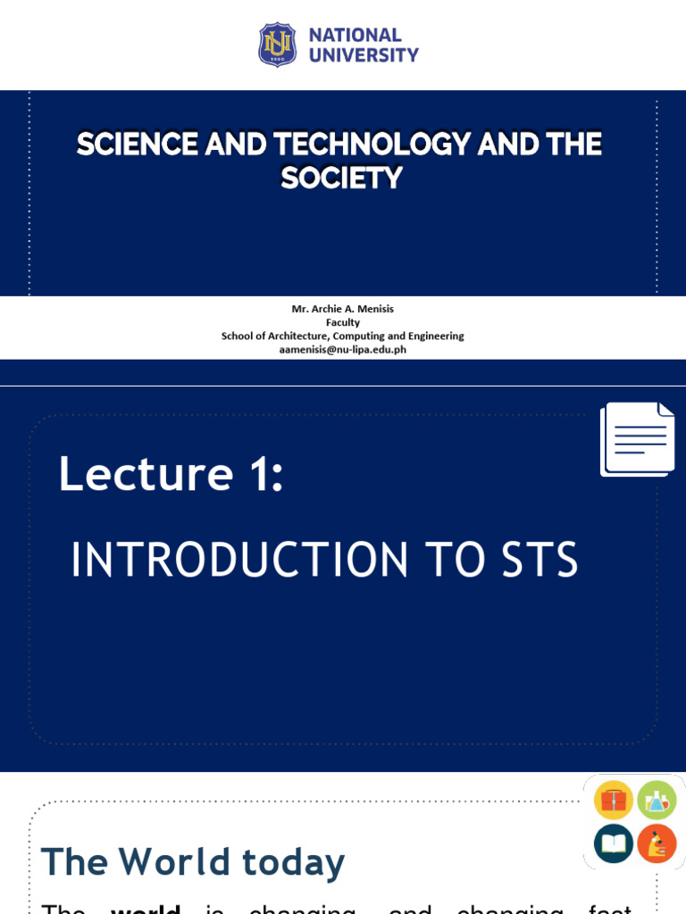 Lecture 1 - Introduction To STS | PDF | Science | Human Lecture 1 - Introduction To STS | PDF | Science | Human