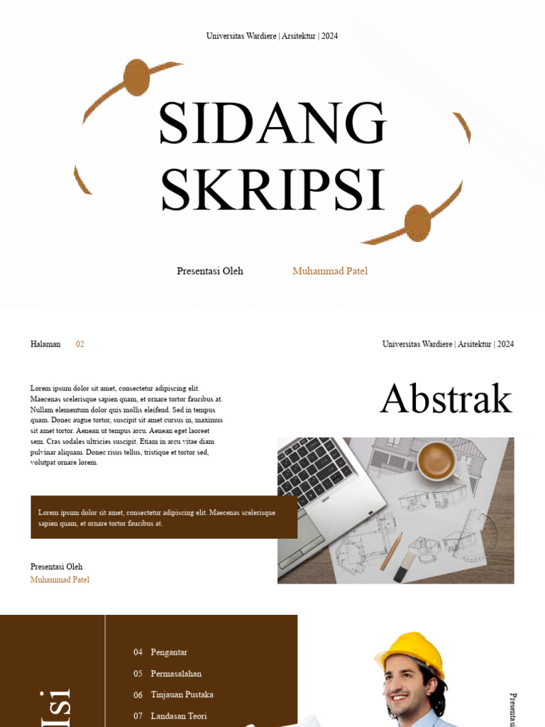 Putih Dan Cokelat Minimalis Sidang Skripsi Arsitektur Presentasi | PDF