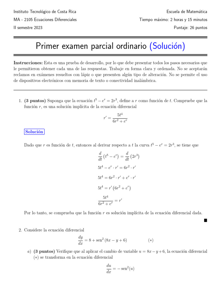 3 Materiales - 3 Examenes Anteriores - 01 Primer Examen Parcial - 19 ED P1 S2 2023 Solución ...