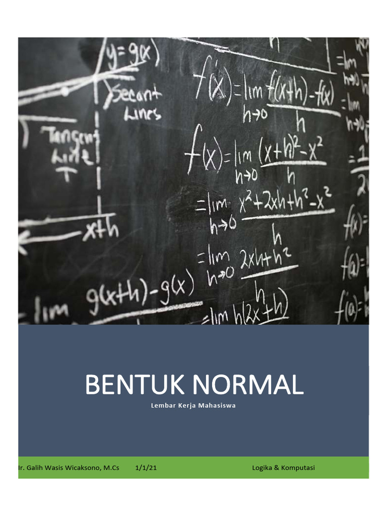 Bentuk Normal Ekspresi Logika | PDF