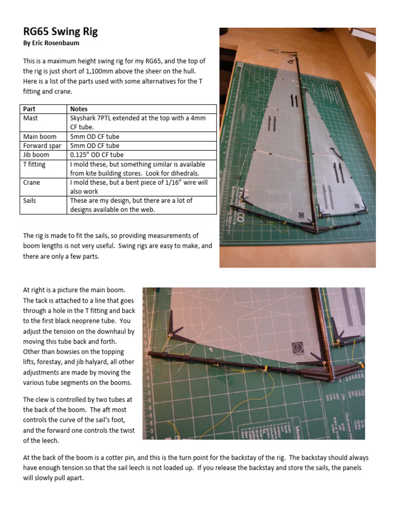 RG65 Swing Rig | Download Free PDF | Sail | Sailing Ships