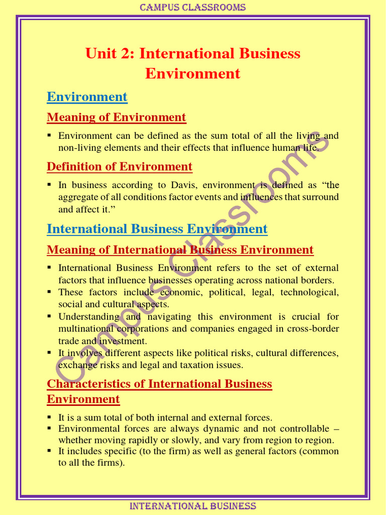 Unit 2 of International Business | PDF | Cost Of Living | Gross ...