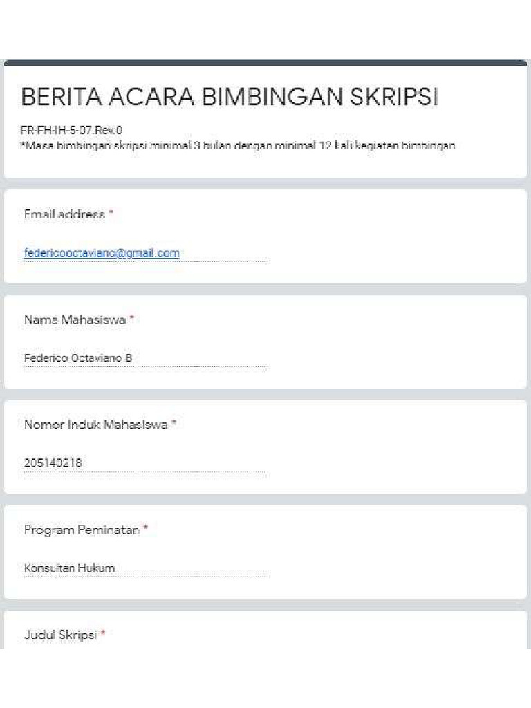 Absen Bimbingan | PDF