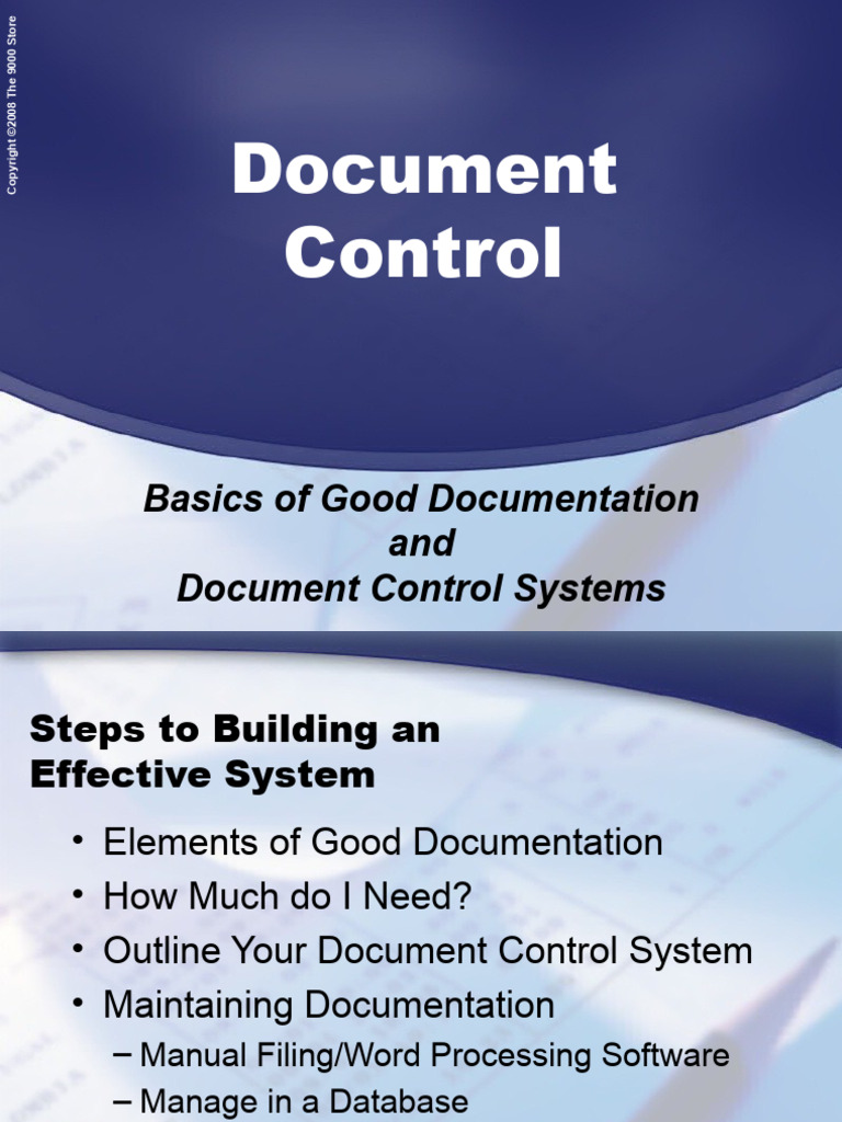 Document Control | PDF | Copyright | Documentation