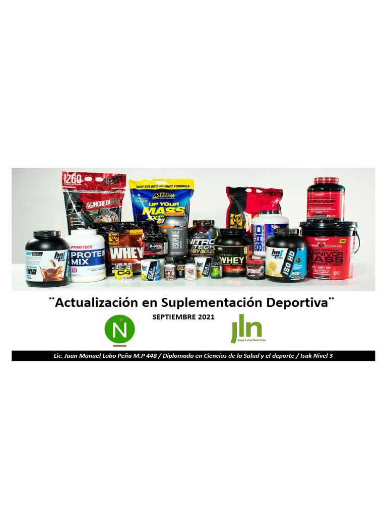 Suplementos nutricionales | PDF | Cafeína | Nitrato