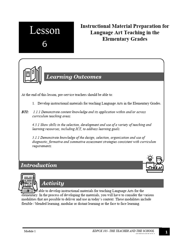 LESSON 6 | PDF | Curriculum | Teachers