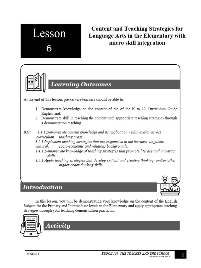 Lesson 5 | PDF | Curriculum | Teachers
