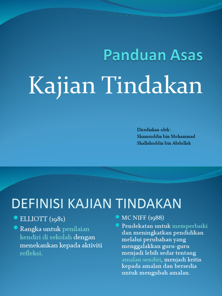 01) Panduan Asas Kajian Tindakan | PDF