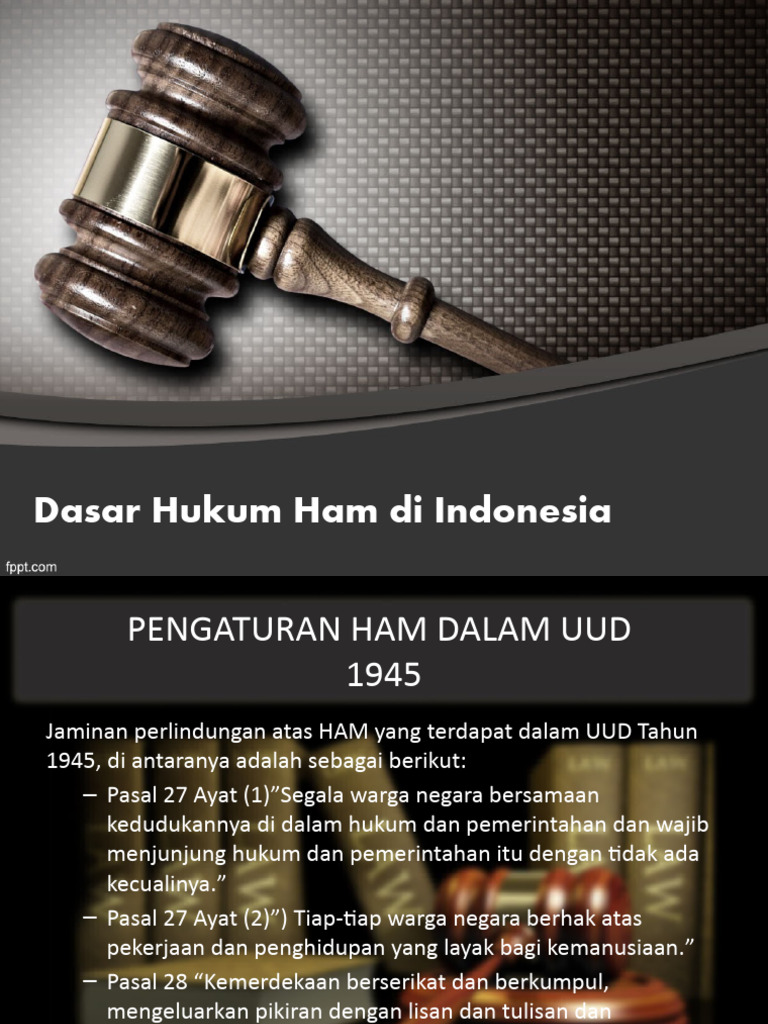Power Point Dasar Hukum HAM Di Indonesia | PDF