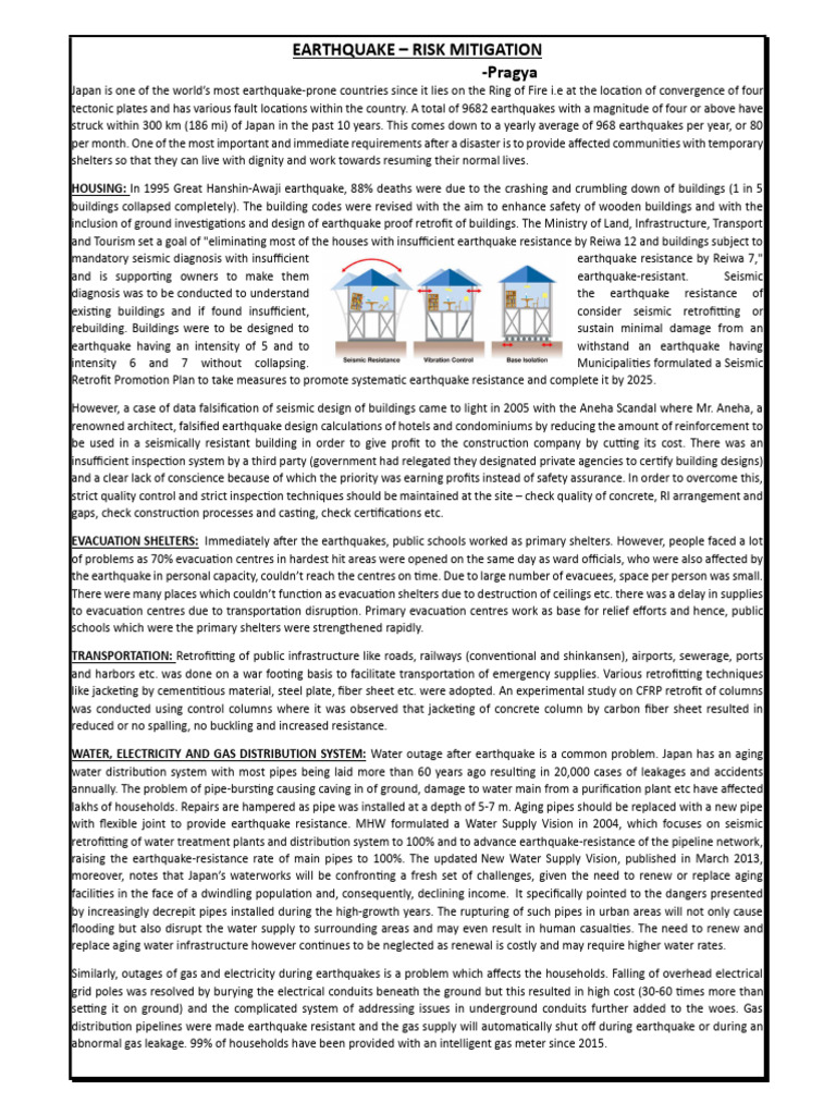Lecture 3 Earthquake risk mitigation | PDF | Earthquakes | Disasters