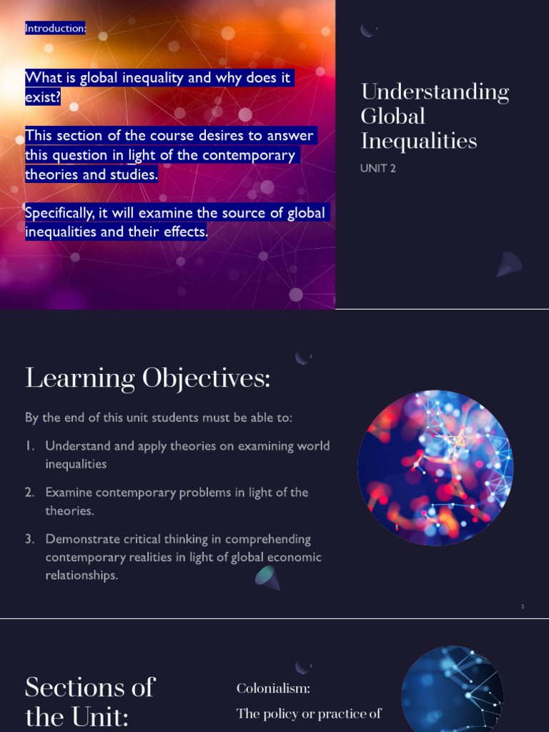 Unit 2 Understanding Global Inequalities | PDF | World Systems Theory ...