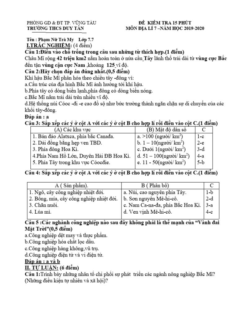 De KTRA DIA LY 15P - MY LOP 7-7 | PDF