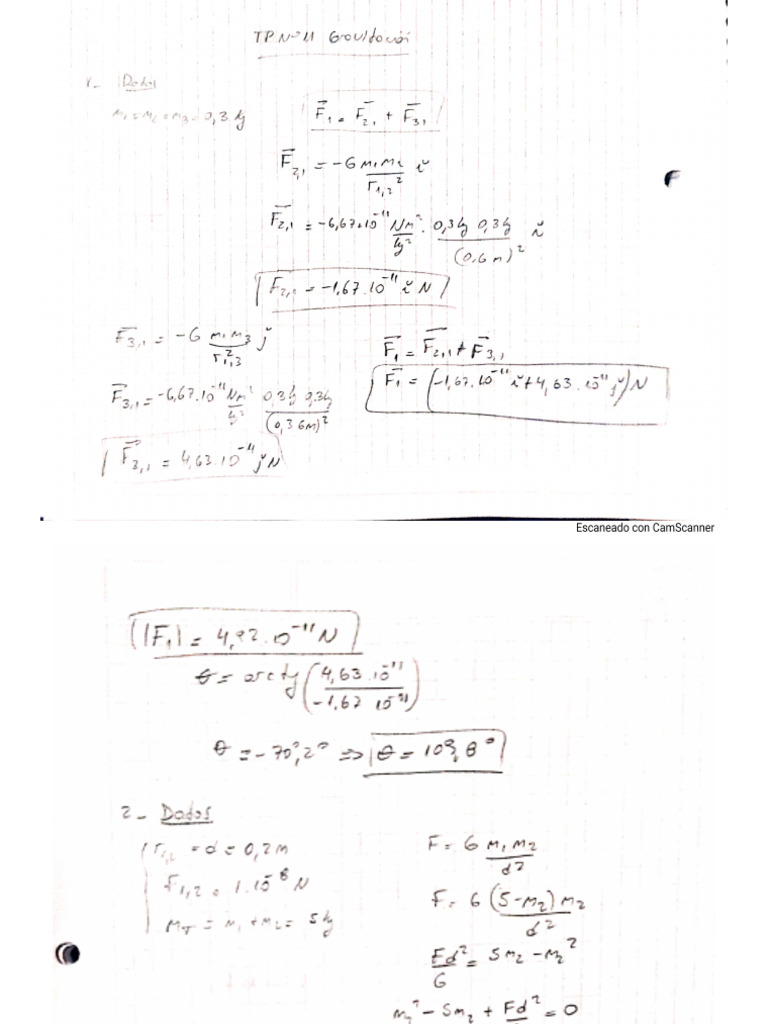 TP 16 Gravitacion | PDF