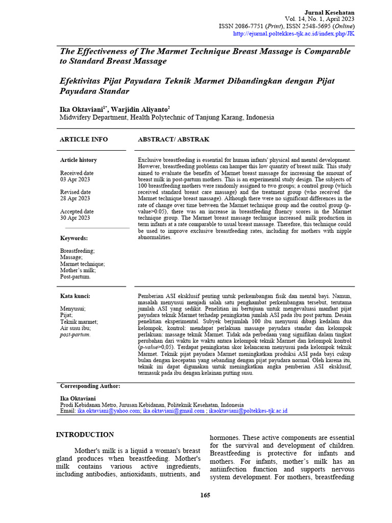 3715 15224 1 PB | PDF | Breastfeeding | Breast Milk