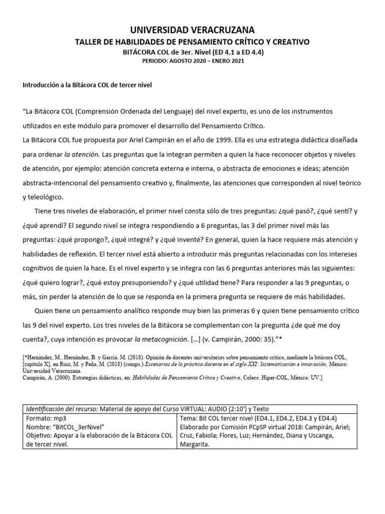 ACT08 FloresCitlali | PDF | Pensamiento | Experiencia