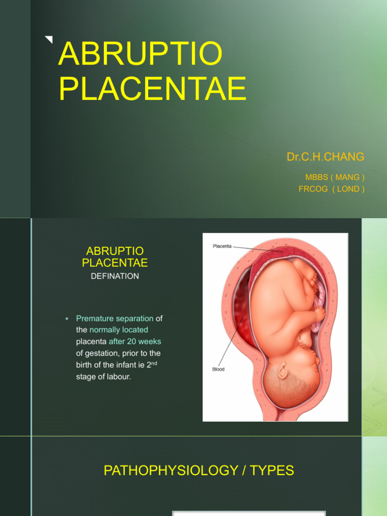 23. Abruptio Placentae | PDF | Childbirth | Medical Specialties