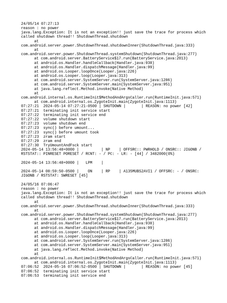 Power Off Reset Reason Backup | PDF | Java (Programming Language) | Java Platform