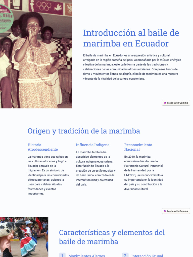 Introduccion Al Baile de Marimba en Ecuador | PDF | Bailes | Ritmo