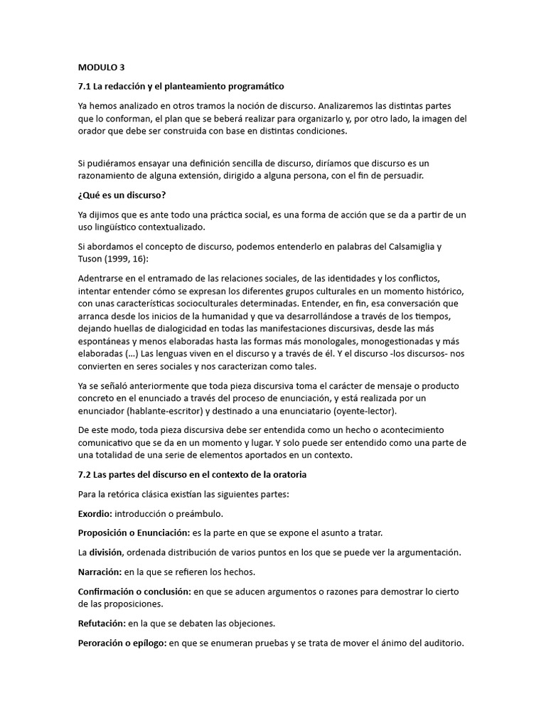 Expresion y Argumentacion Juridica - MODULO 3 y 4 | PDF | Hablar en público | Sonido