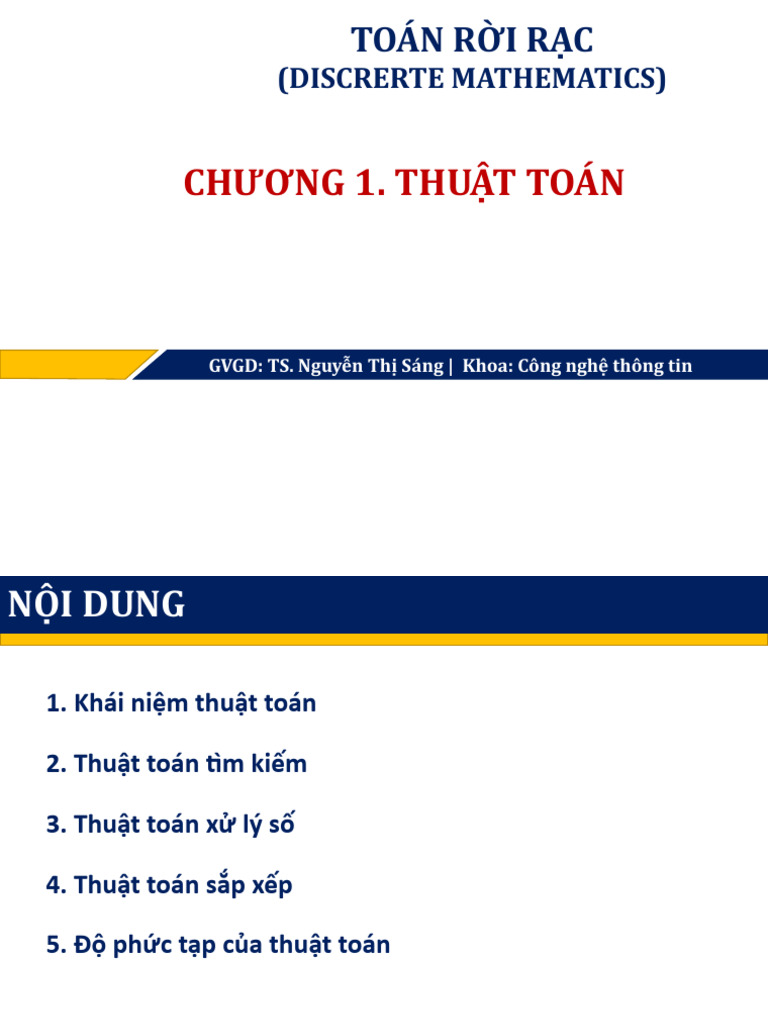 TRR1-CHƯƠNG 1-Thuật toán-1 | PDF