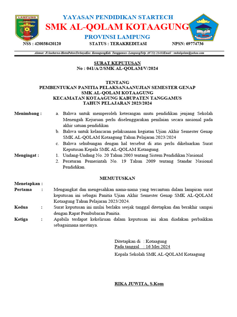 SK Uas Mei 2022 | PDF