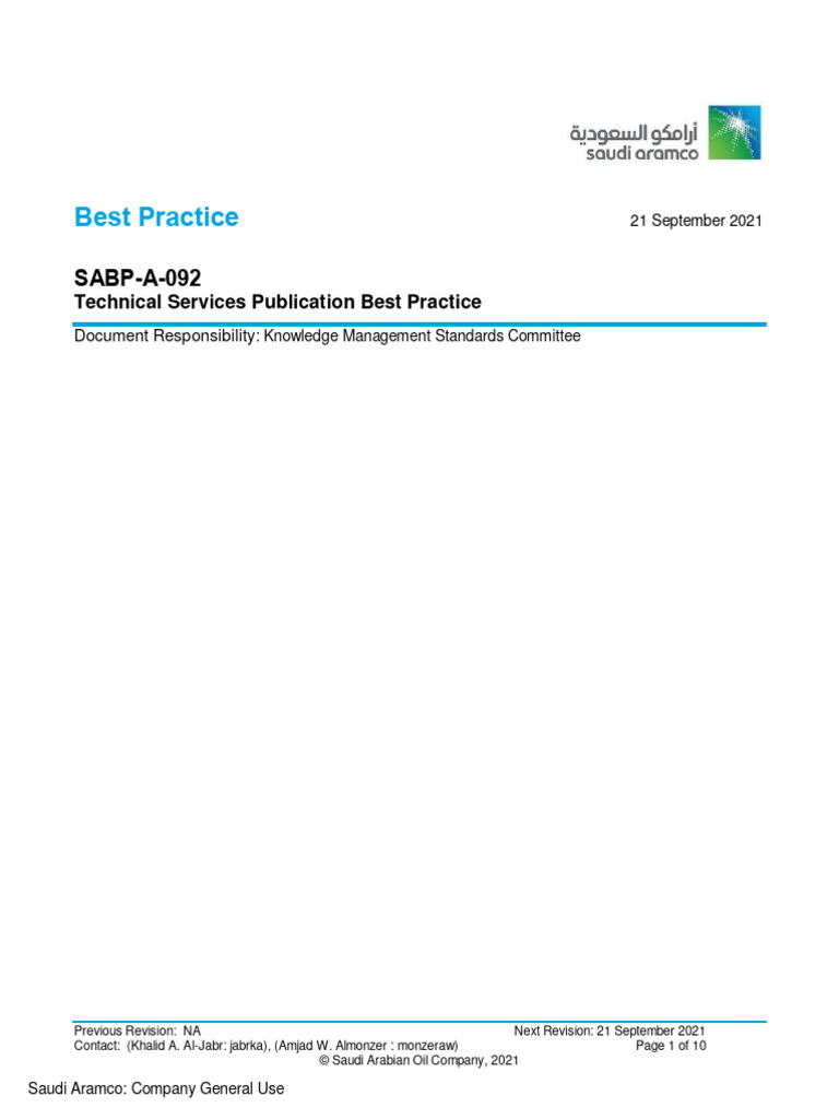 Sabp A 092 - 09212021 | PDF | Intellectual Property | Information