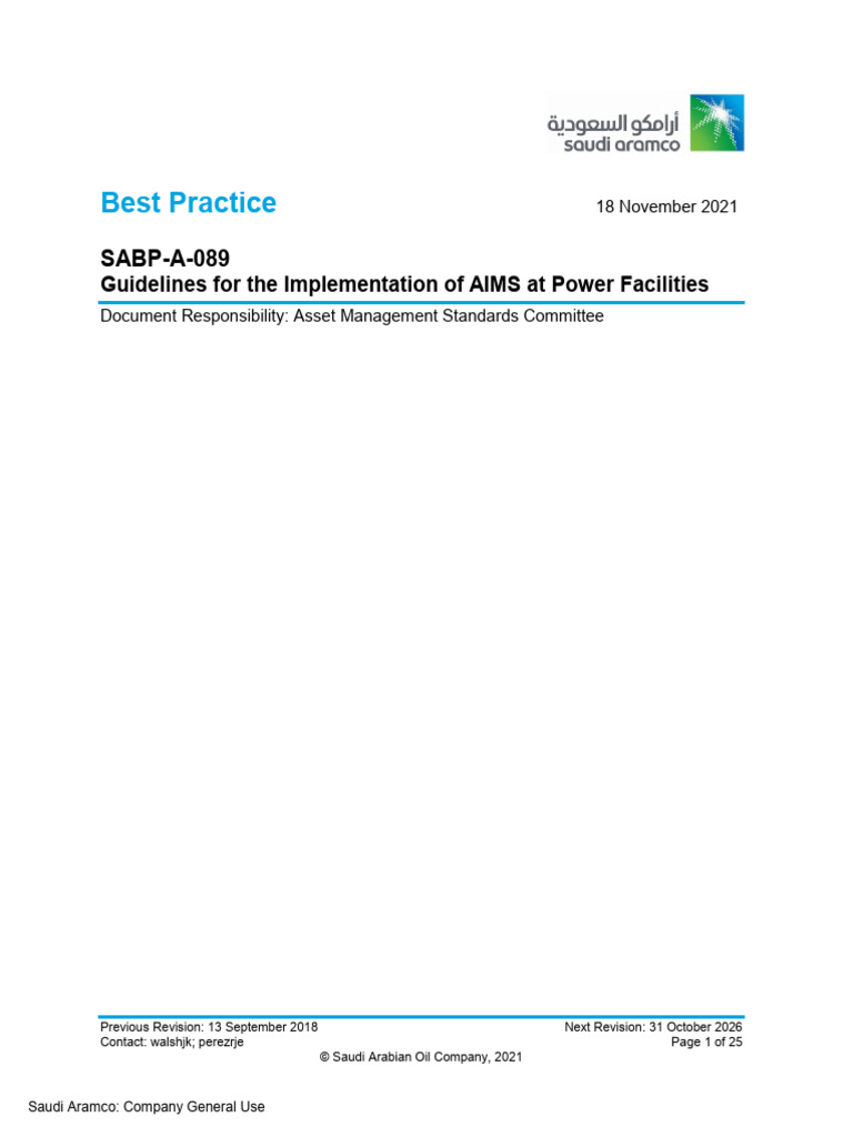 Sabp A 089 - 11182021 | PDF | Risk | Hazards