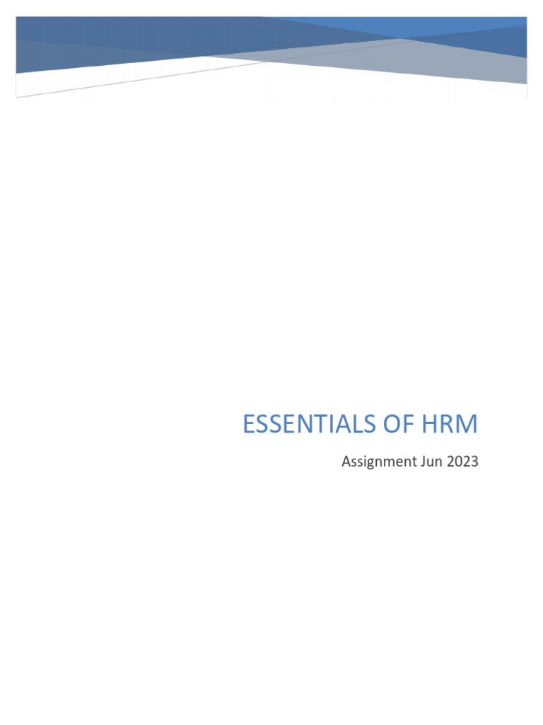 Essentials of HRM - June - 2023 | PDF | Human Resource Management ...