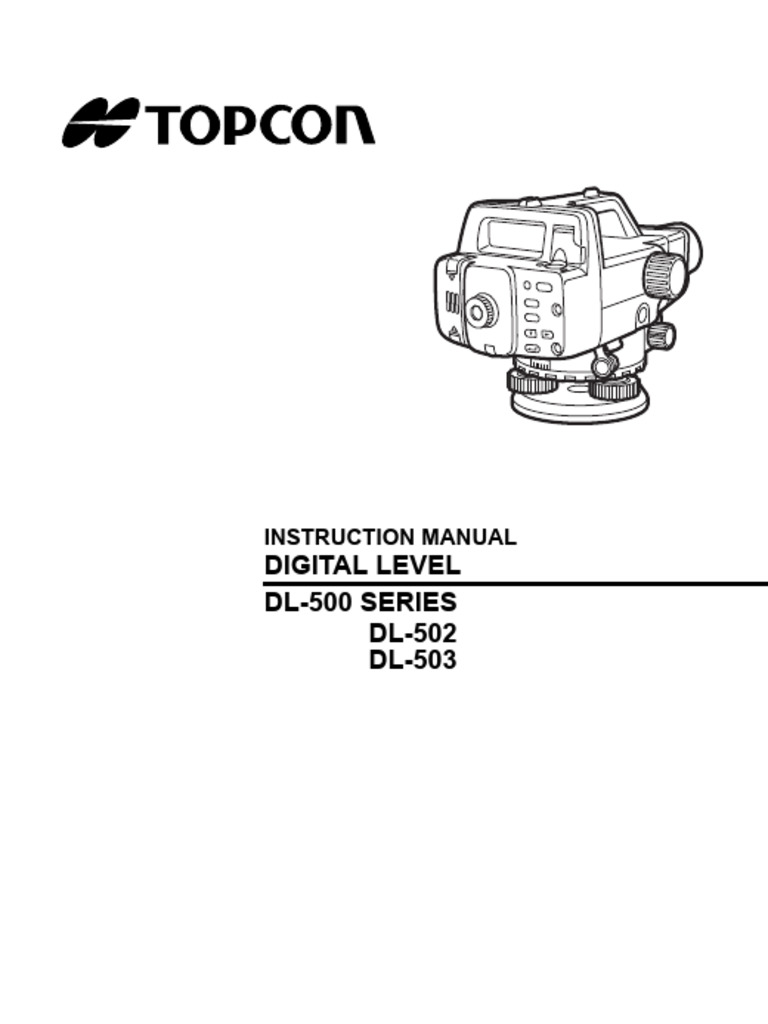 Topcon DL-502 DL 503 Handbuch en | PDF | Battery Charger | Decimal