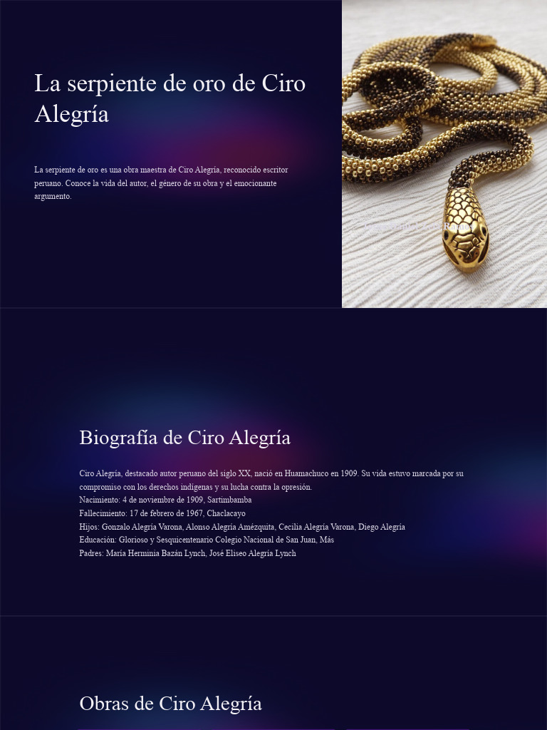 "La Serpiente de Oro: Análisis Indigenista" | PDF