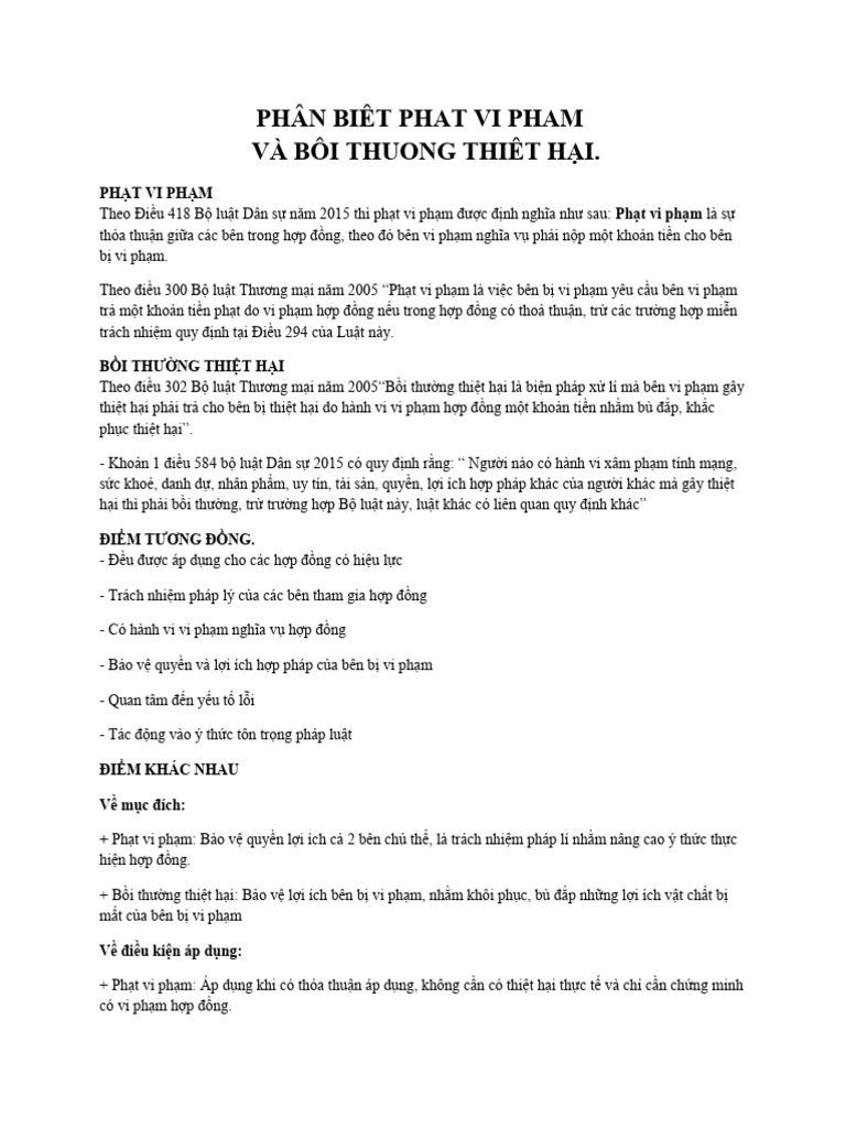 Phân Biêt Phat Vi Pham | PDF