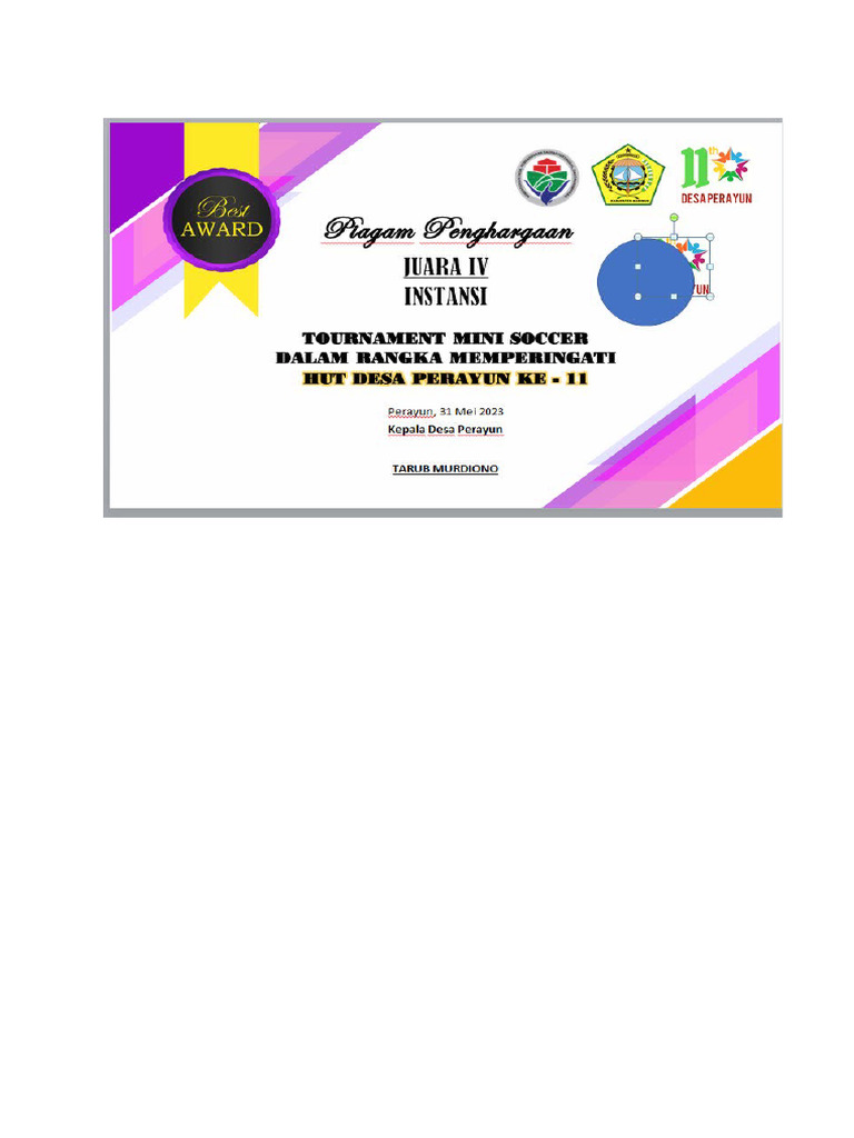 Contoh Piagam | PDF