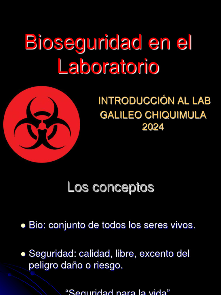 Bioseguridad en Laboratorios 2024 | PDF | Laboratorios | VIH