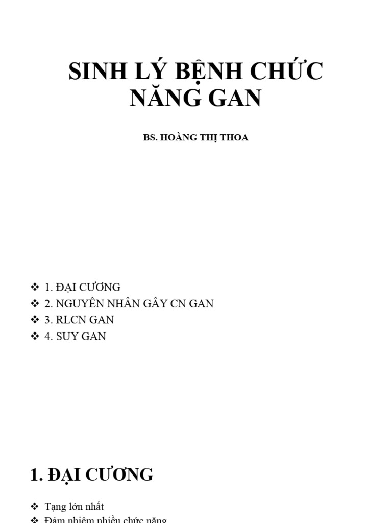 5. Sinh Ly Benh Chuc Nang Gan | PDF