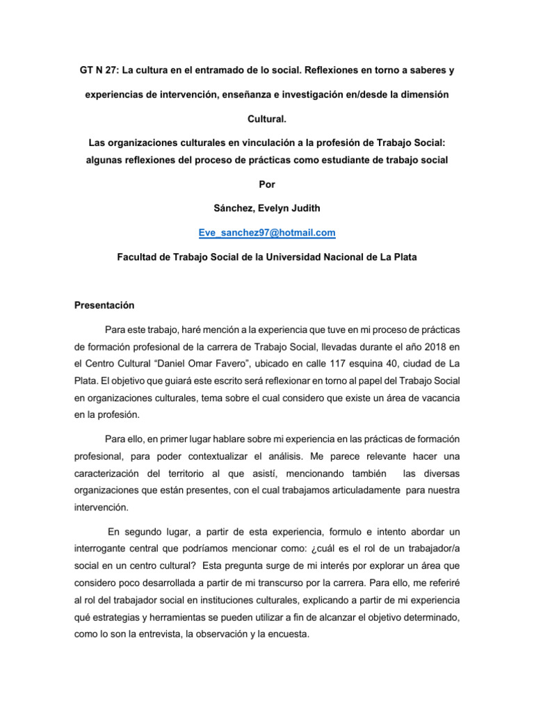 La Cultura en El Entramado de Lo Social | PDF | Trabajo Social ...