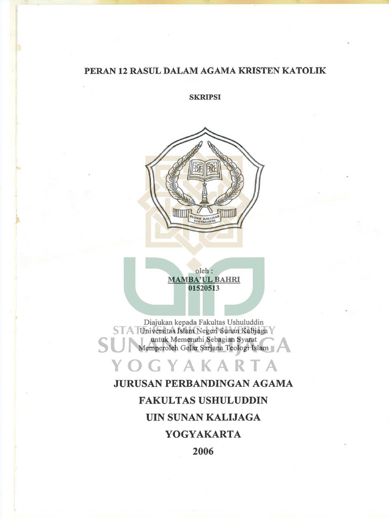 Peran 12 Rasul Dalam Agama Kristen Katolik Ga Lengkap | PDF