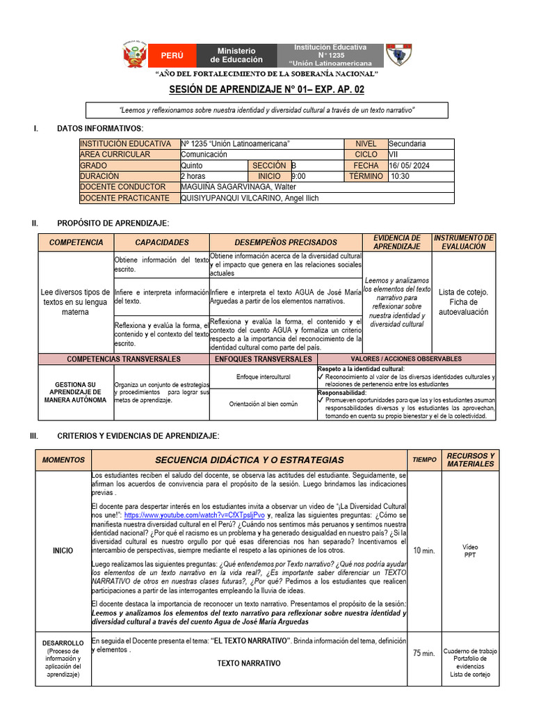 SESIÓN 01 - Clase 02 - Angel - PPP | PDF | Narración