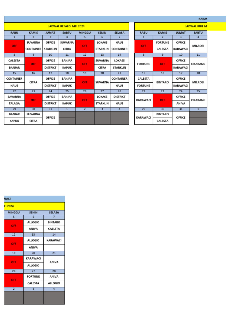 Jadwal SPV Mei 24 | PDF