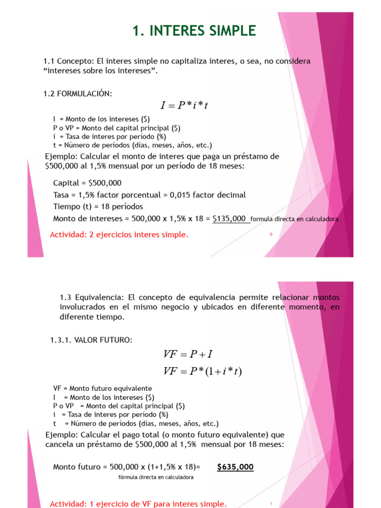 iNTERES SIMPLE Y COMPUESTO MOD | PDF | Interés | Tasas de interés