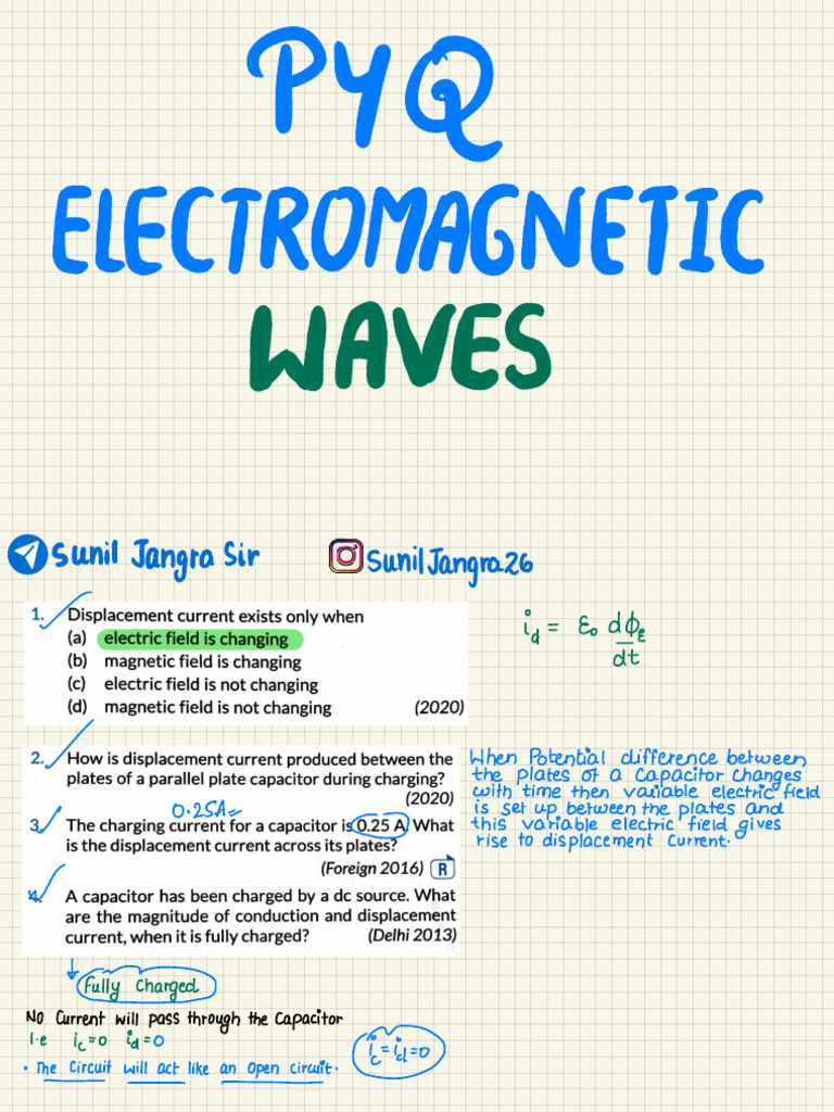 em Waves PYQs | PDF | Quantity | Mechanics