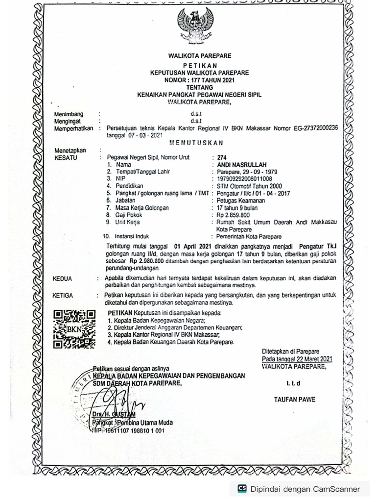 SK 2d Andi Nasrullah | PDF