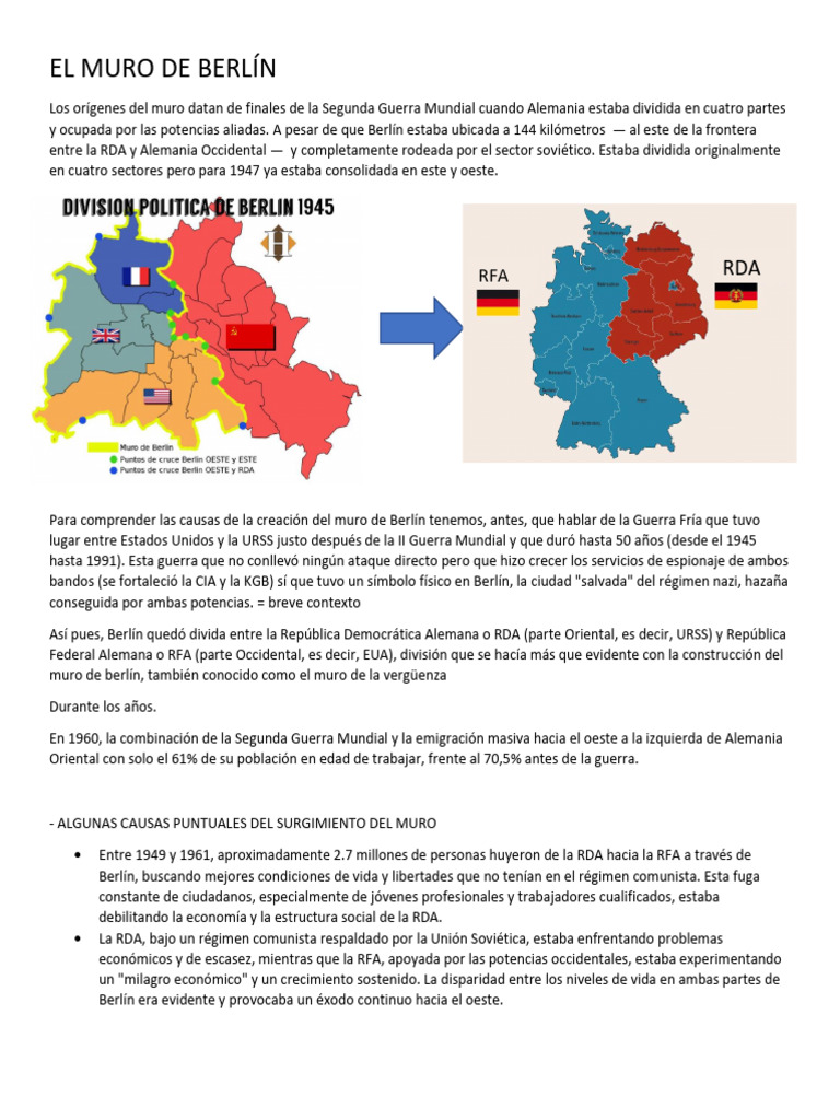 El Muro de Berlín | PDF | muro de Berlín | Alemania del Este
