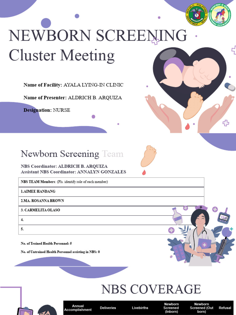 NBS Cluster Meeting Template 2023 | PDF | Pediatrics | Medical Specialties