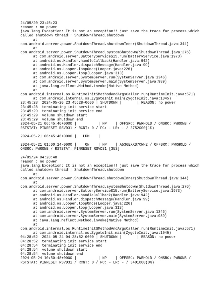 Power Off Reset Reason Backup Pdf Java Programming Language Systems Architecture