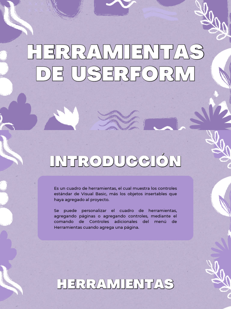Herramientas de Userform | PDF | Ventana (informática) | Informática
