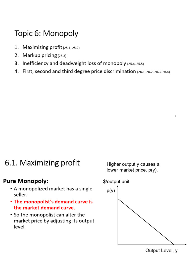 topic 6_Monopoly | PDF | Monopoly | Price Discrimination