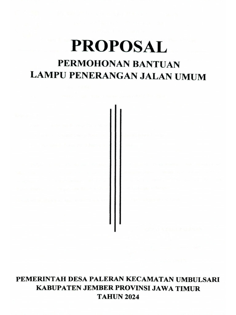 Proposal PJU Desa Paleran | PDF